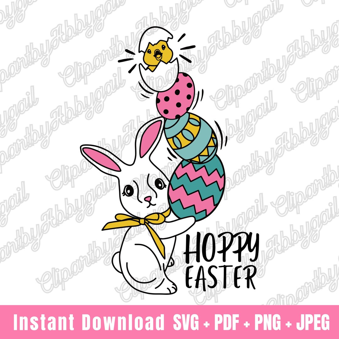 Hoppy Easter Bunny Svg | Easter Bunny Svg | Easter Svg for Kids ...
