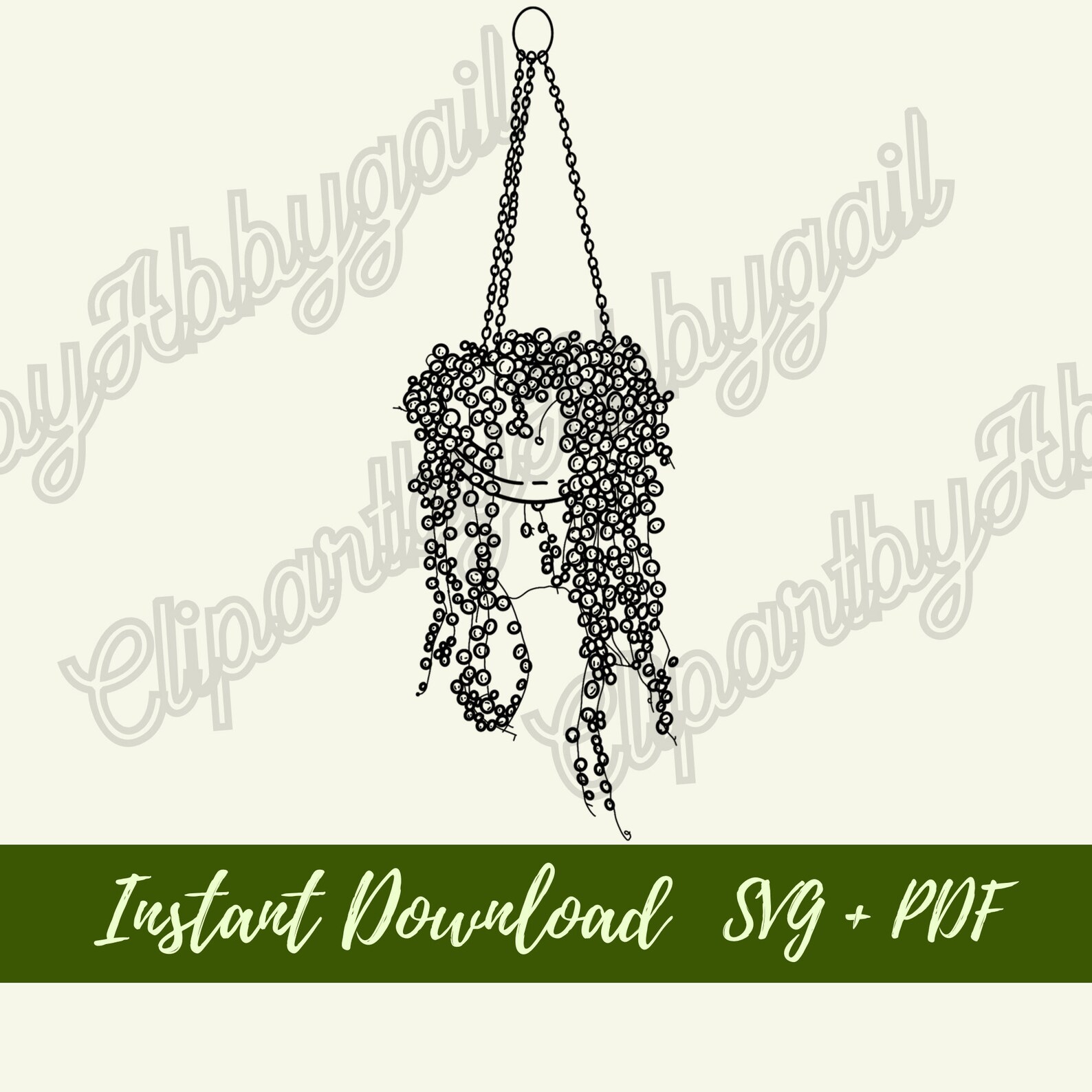 String of Pearl Plant Svg | Plant Svg | Plant Clipart | Botanical Svg ...