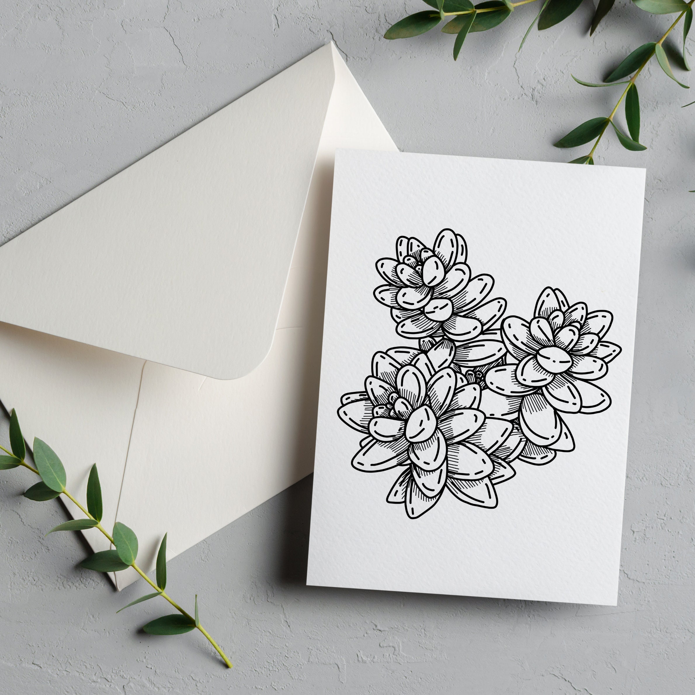 Succulent Svg Bundle Succulent Svg Plant Clipart Botanical Svg Plant ...