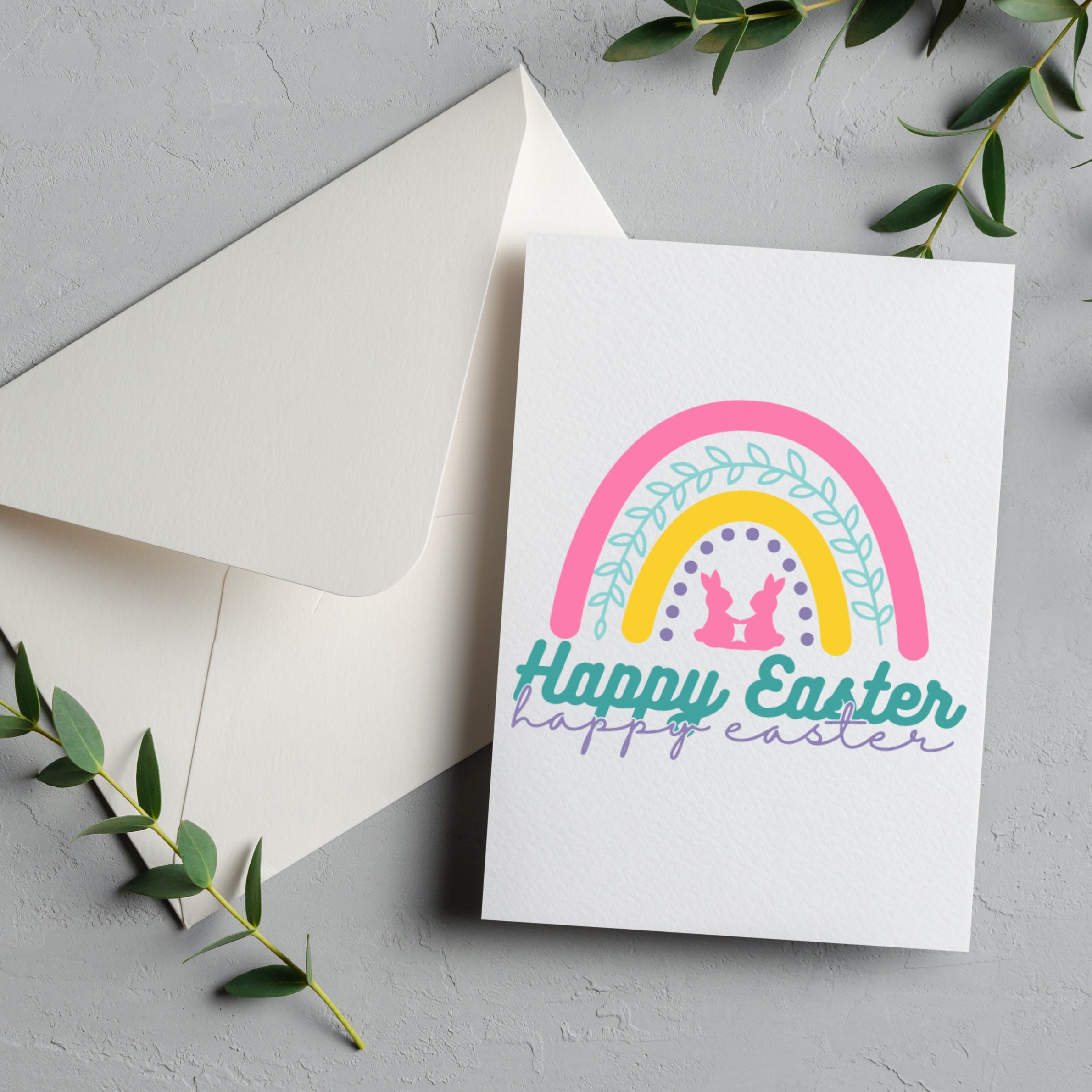 Happy Easter Rainbow Svg Easter Svg Bunny Svg Easter Svg for Kids ...