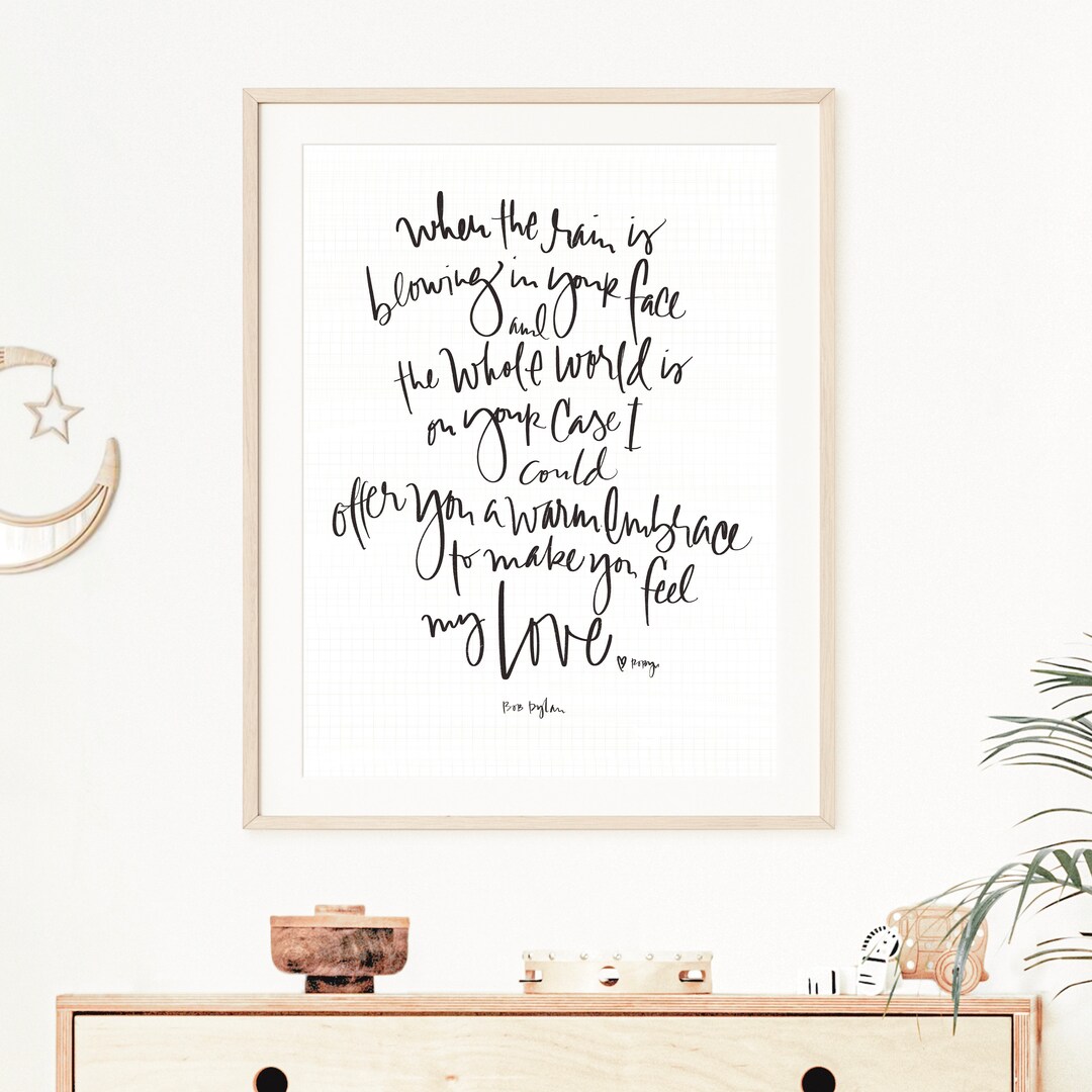 To Make You Feel My Love | Bob Dylan Lyrics | Hand Lettered Artwork ...