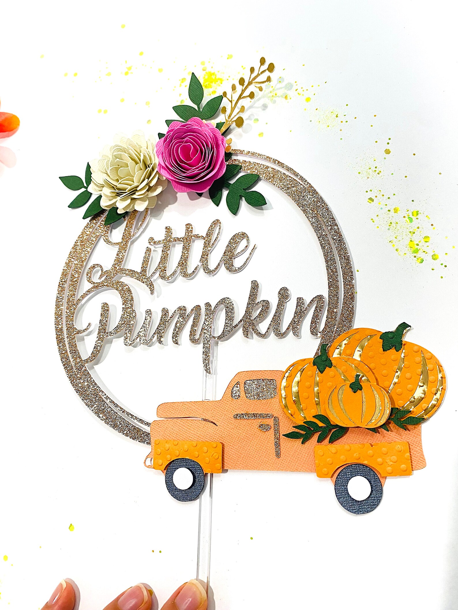 Little Pumpkin Cake Topper, Pumpkin Truck Cake Topper, Little Pumpkin ...