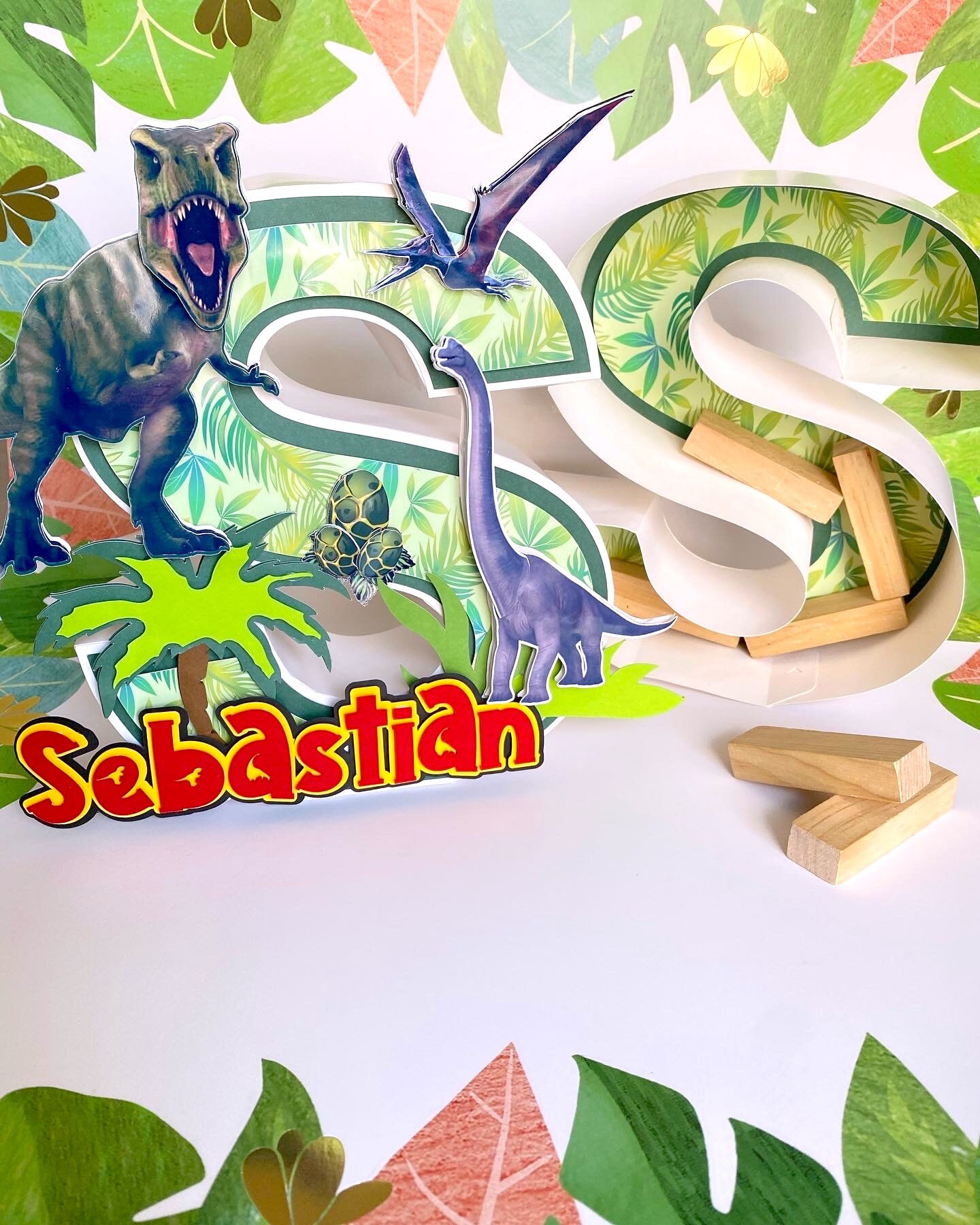 Letter 3D Dinosaur, Dinosaur T-rex Decor, Dinosaur Theme, 3D Letters ...