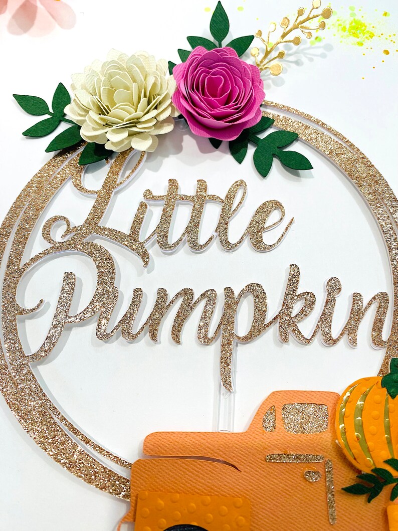 Little Pumpkin Cake Topper, Pumpkin Truck Cake Topper, Little Pumpkin ...