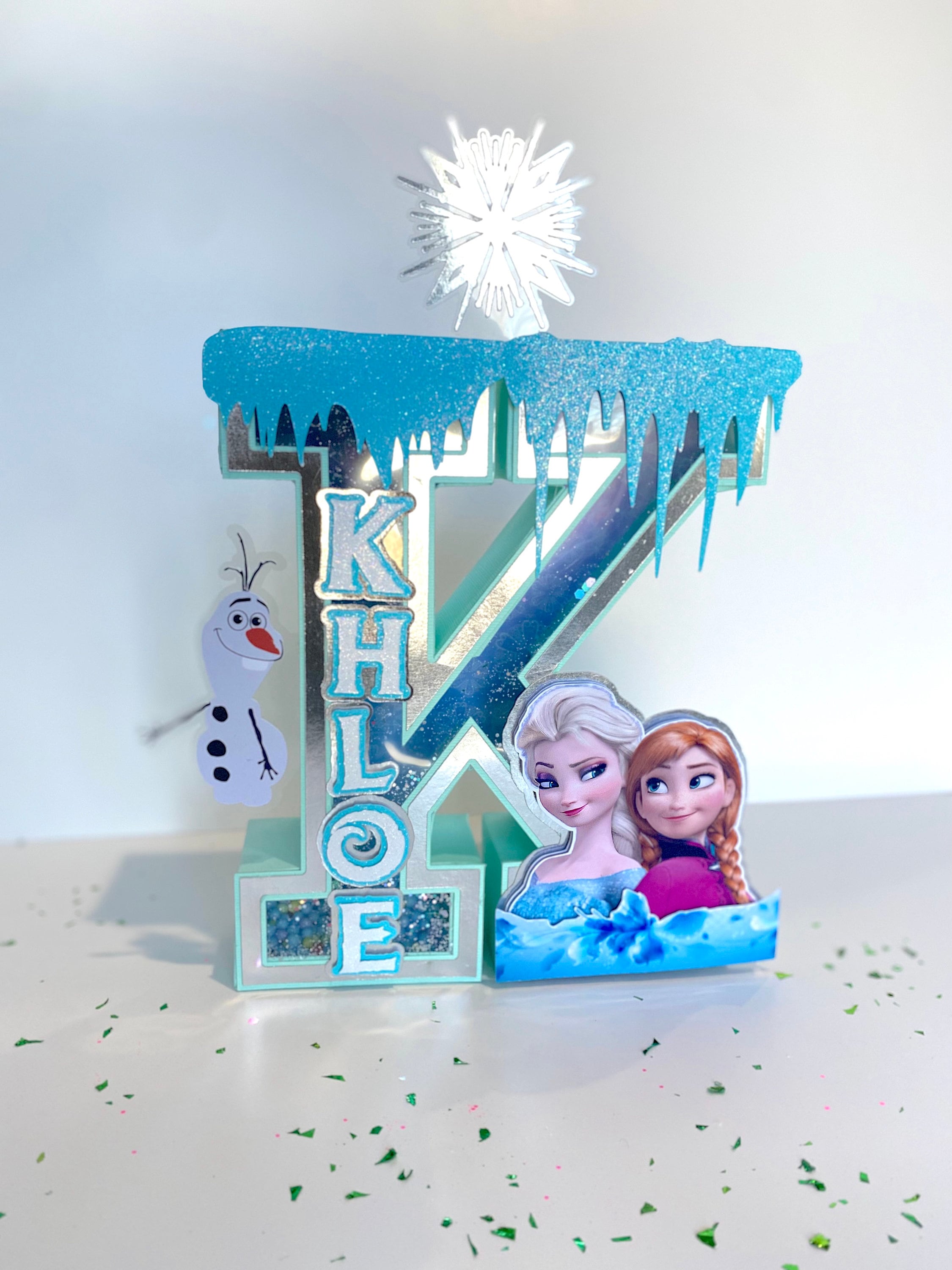 Frozen 3D Letter, Princess Party Decor, Disney 3D Letters, Frozen Ice ...