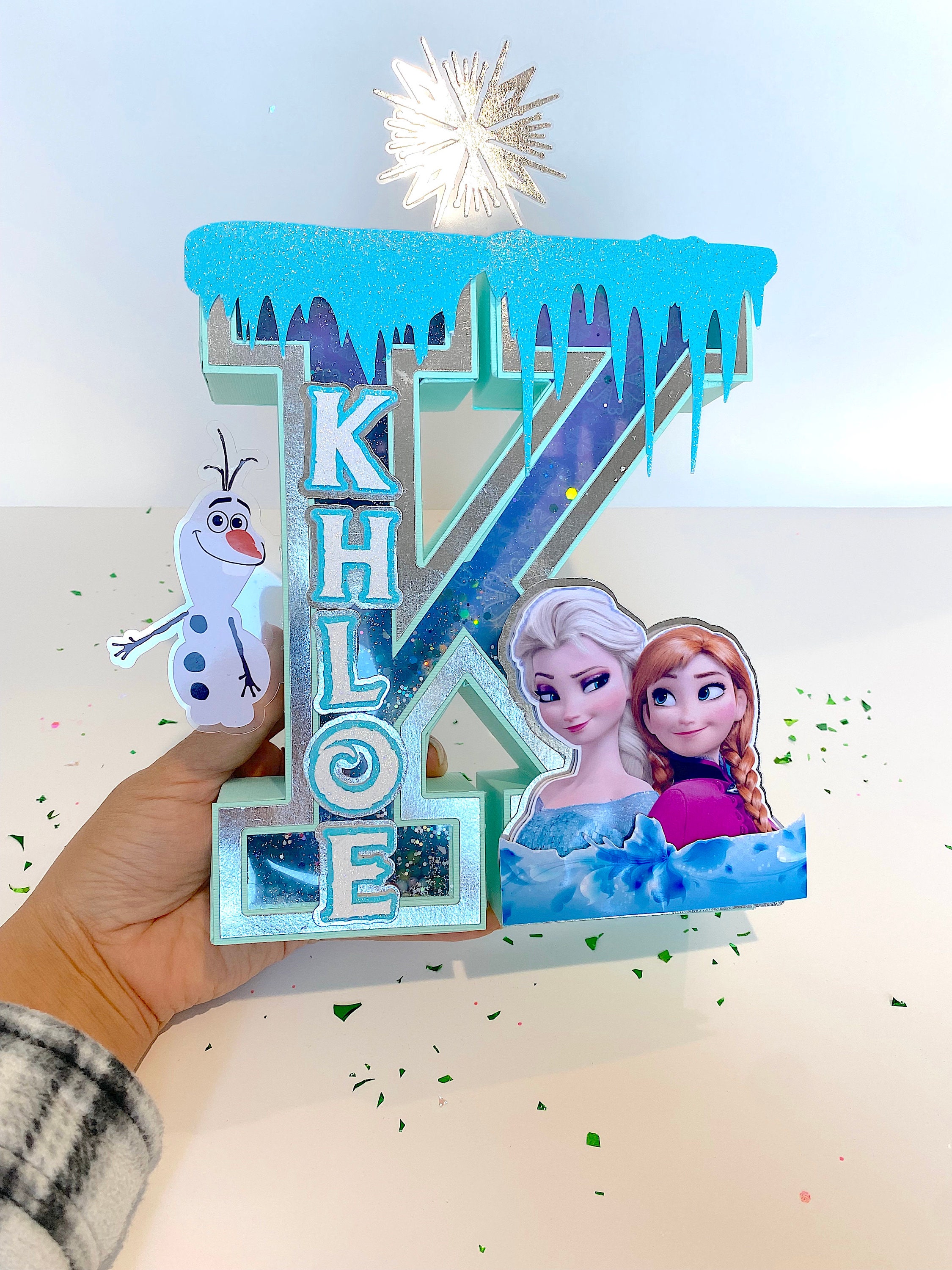 Frozen 3D Letter, Princess Party Decor, Disney 3D Letters, Frozen Ice ...