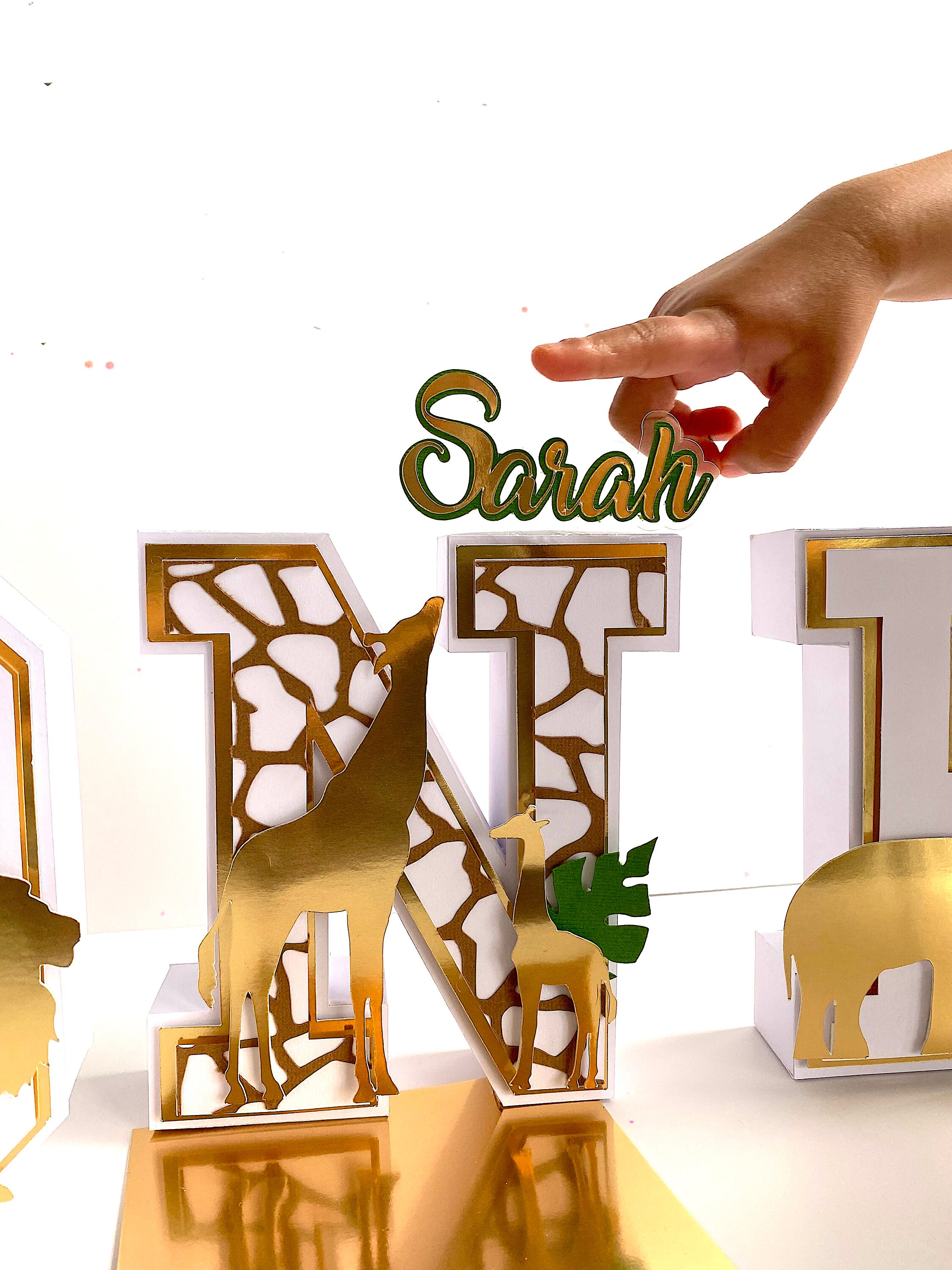 Safari 3D Letter, Jungle Animal Birthday Party Decor - Etsy