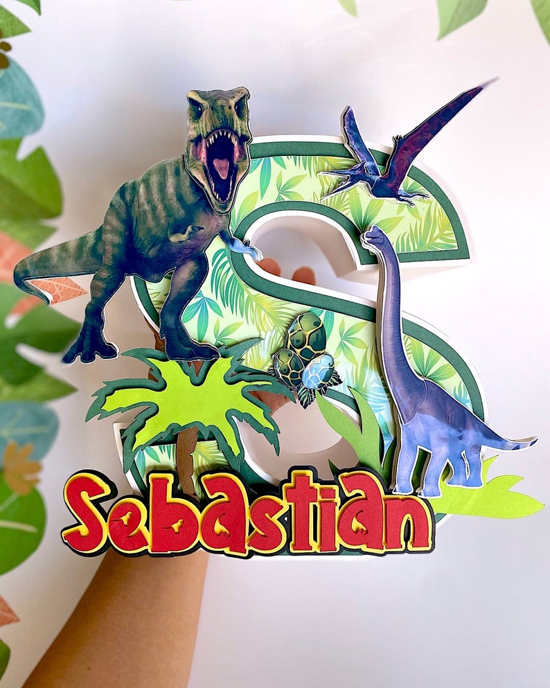 Letter 3D Dinosaur, Dinosaur T-rex Decor, Dinosaur Theme, 3D Letters ...