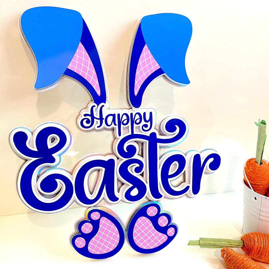 Easter Cake Topper Happy Easter Cake Topper Easter Party Decorations ...