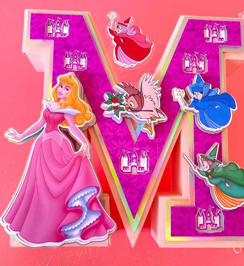 Princess 3D Letter, Party Decor, Custom Name Initial - Etsy