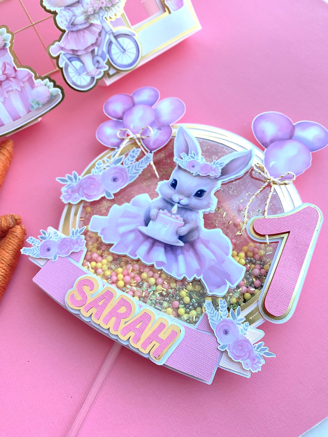 Peter Rabbit Cake Topper, Easter Cake Topper, Bunny Cake Topper, Girl ...