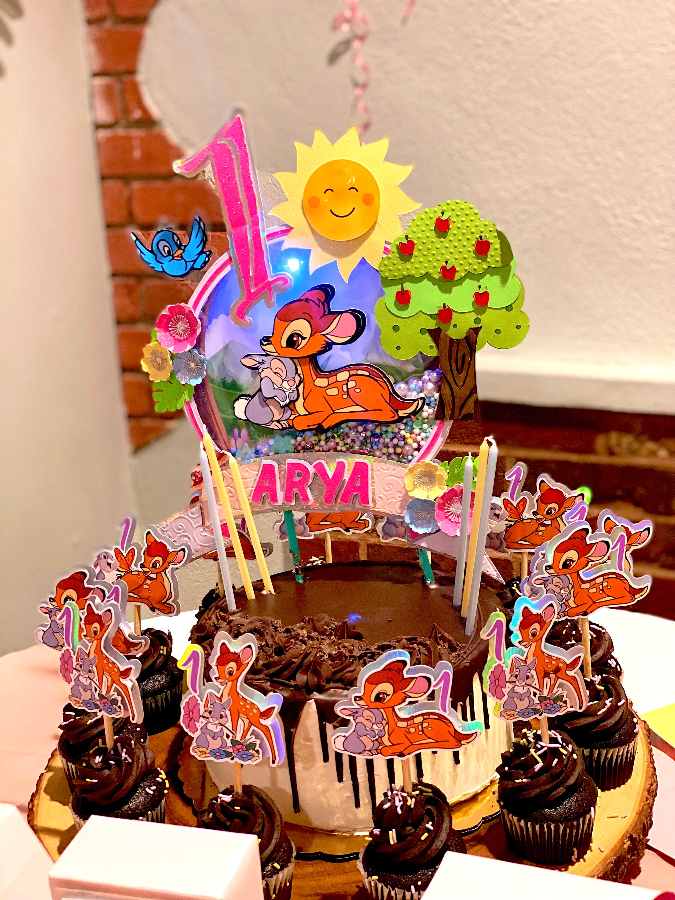 CAKE TOPPER BAMBI Shaker, Bambi Birthday, Bambi Party Decor, Bambi 1st ...