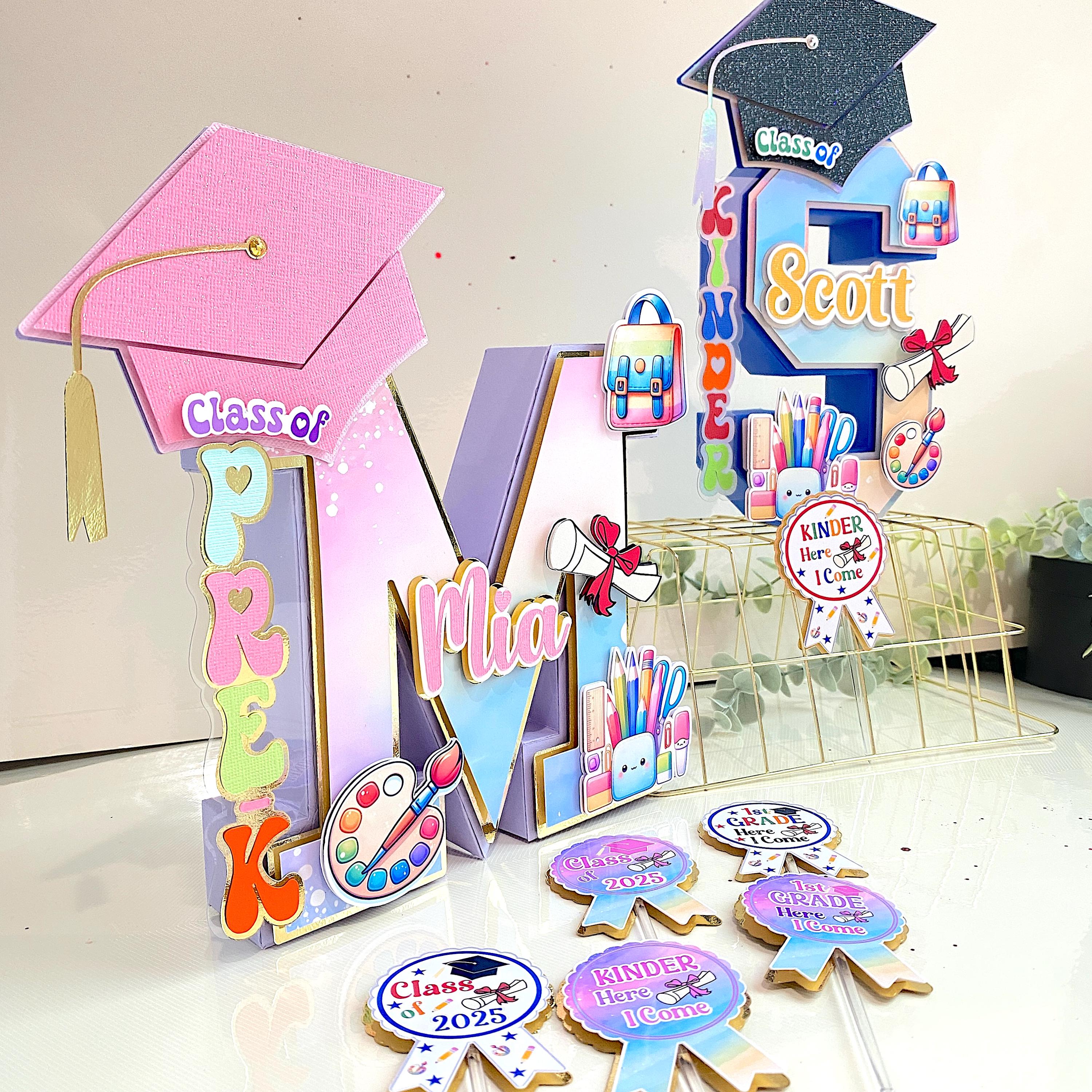 Pre-k Graduation 3D Letter, Graduation Party Decorations 2026, Custom ...