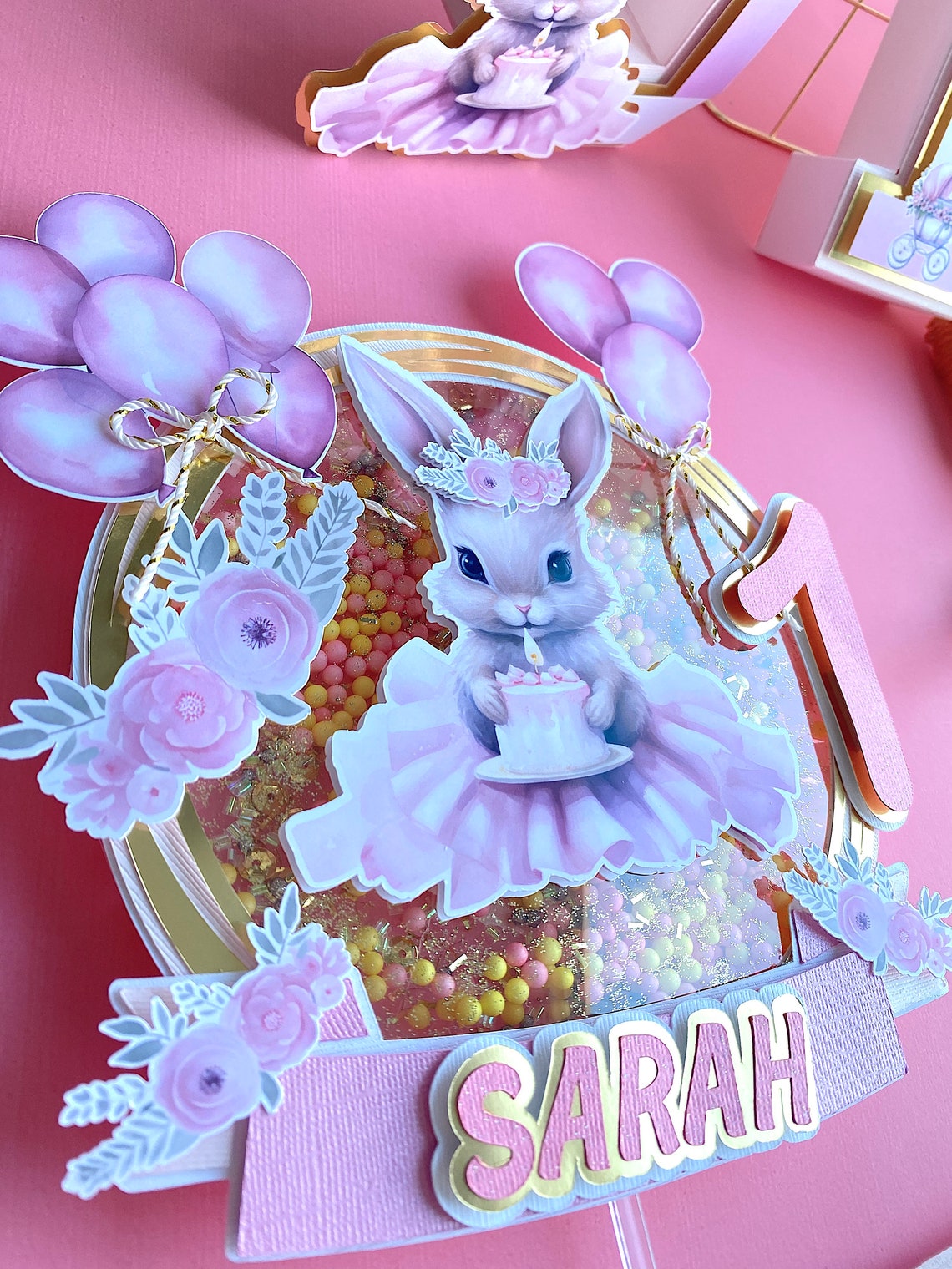 Peter Rabbit Cake Topper, Easter Cake Topper, Bunny Cake Topper, Girl ...