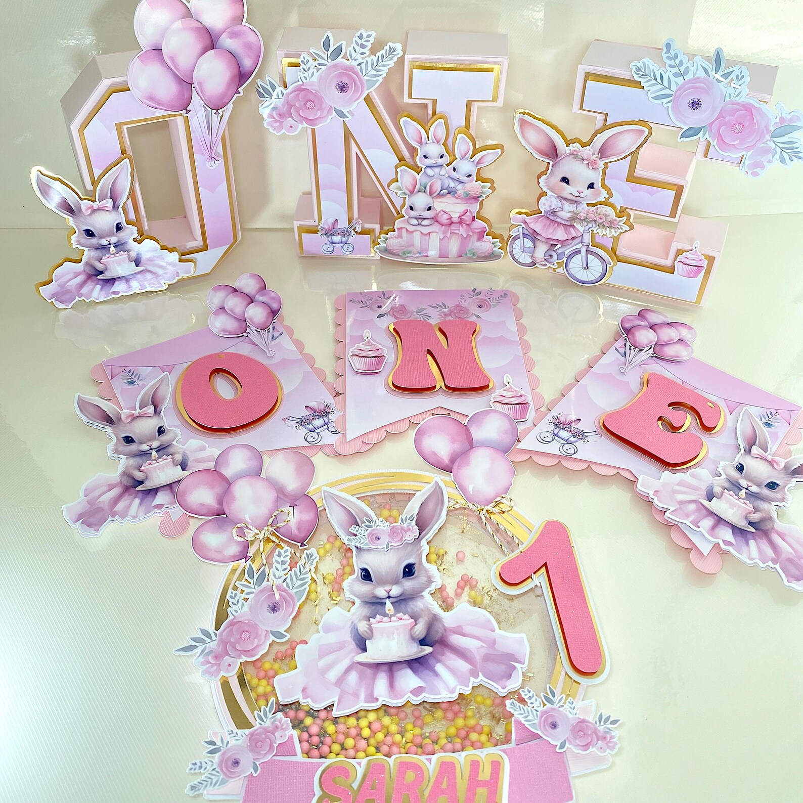 Peter Rabbit Cake Topper, Easter Cake Topper, Bunny Cake Topper, Girl ...