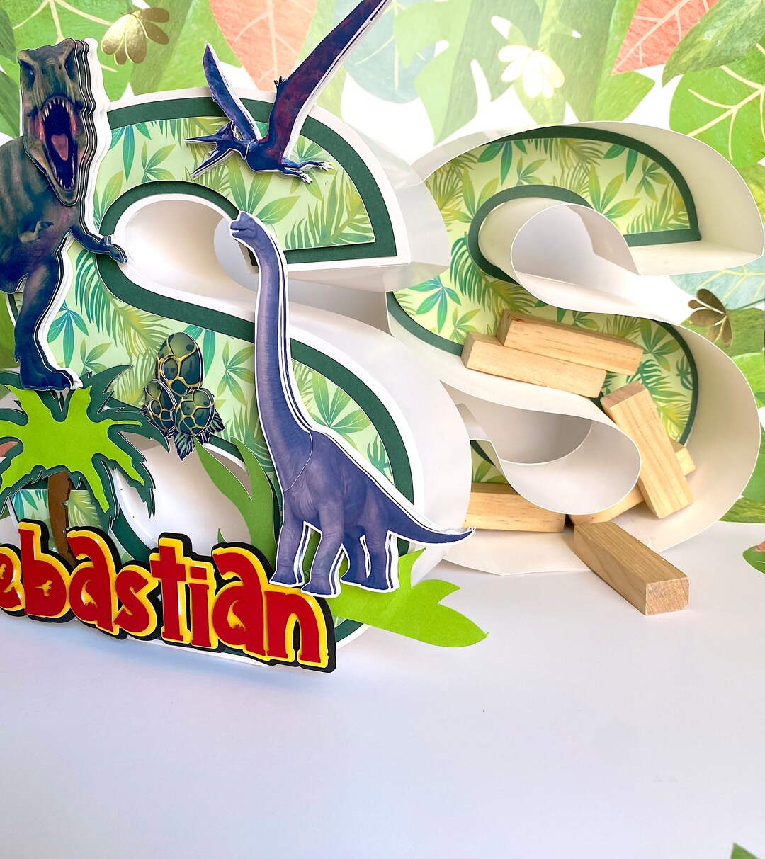 Letter 3D Dinosaur, Dinosaur T-rex Decor, Dinosaur Theme, 3D Letters ...