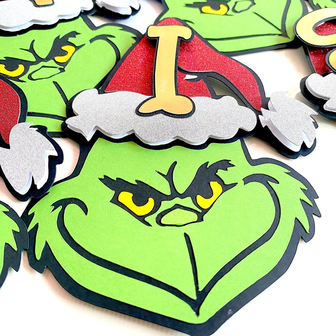 The Grinch Banner Garland, Merry Grinchmas Banner, Merry Christmas ...