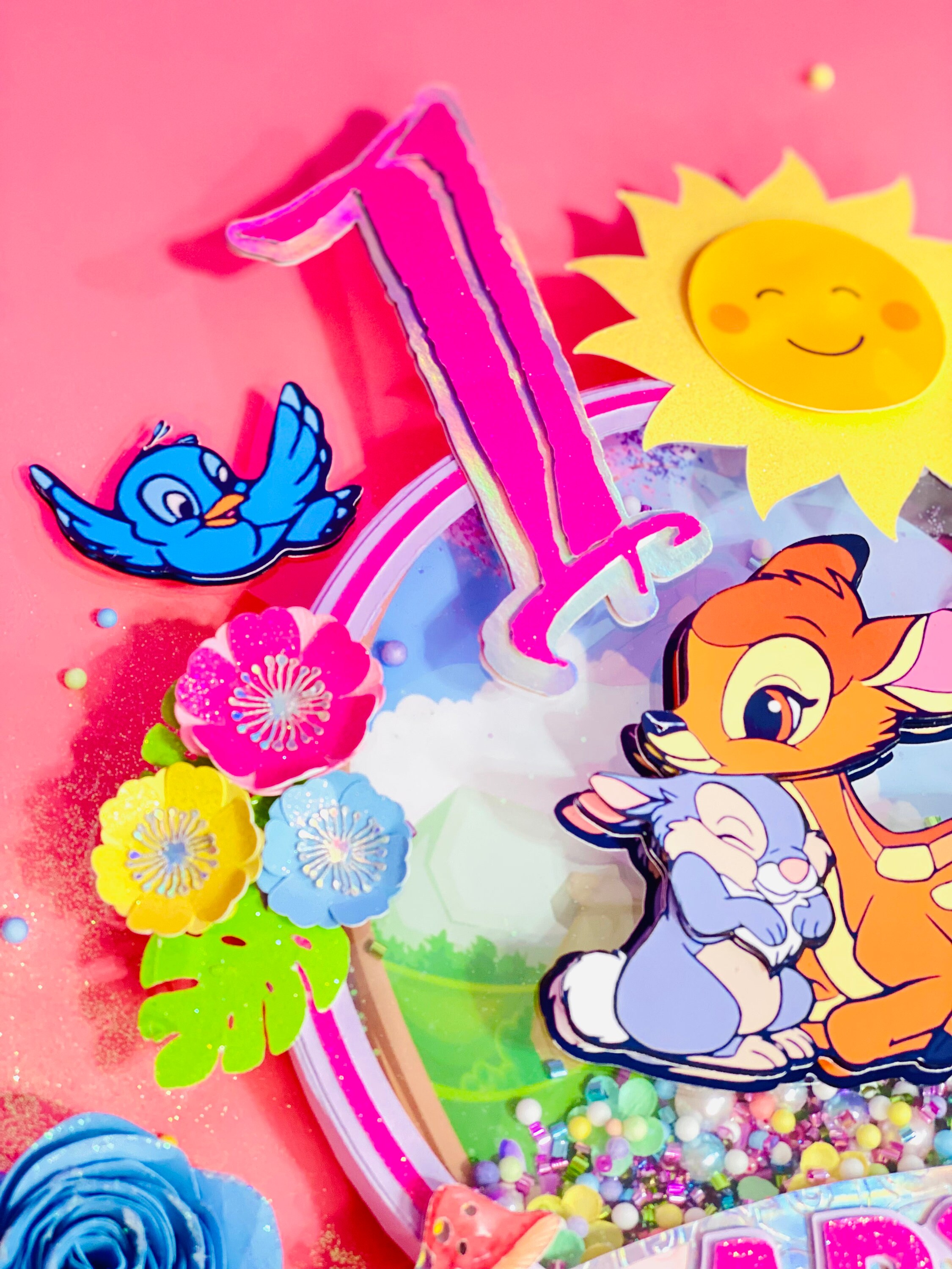 CAKE TOPPER BAMBI Shaker, Bambi Birthday, Bambi Party Decor, Bambi 1st ...