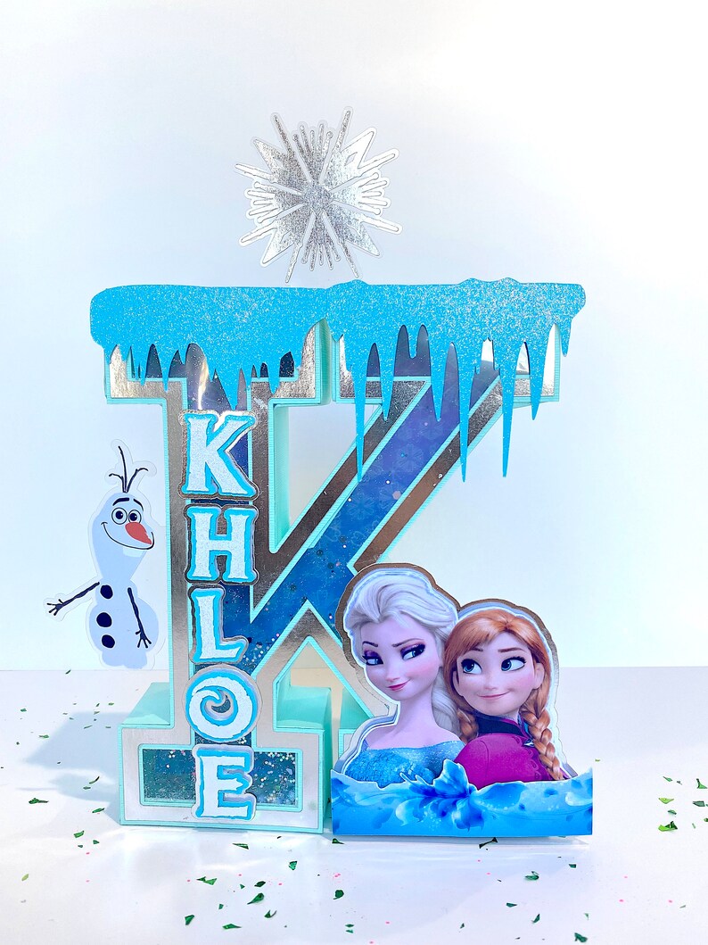 Frozen 3D Letter, Princess Party Decor, Disney 3D Letters, Frozen Ice ...