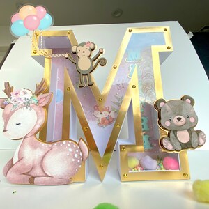 Woodland 3D Letters, Customized 3d Letter, Cardstock Letters, Party ...