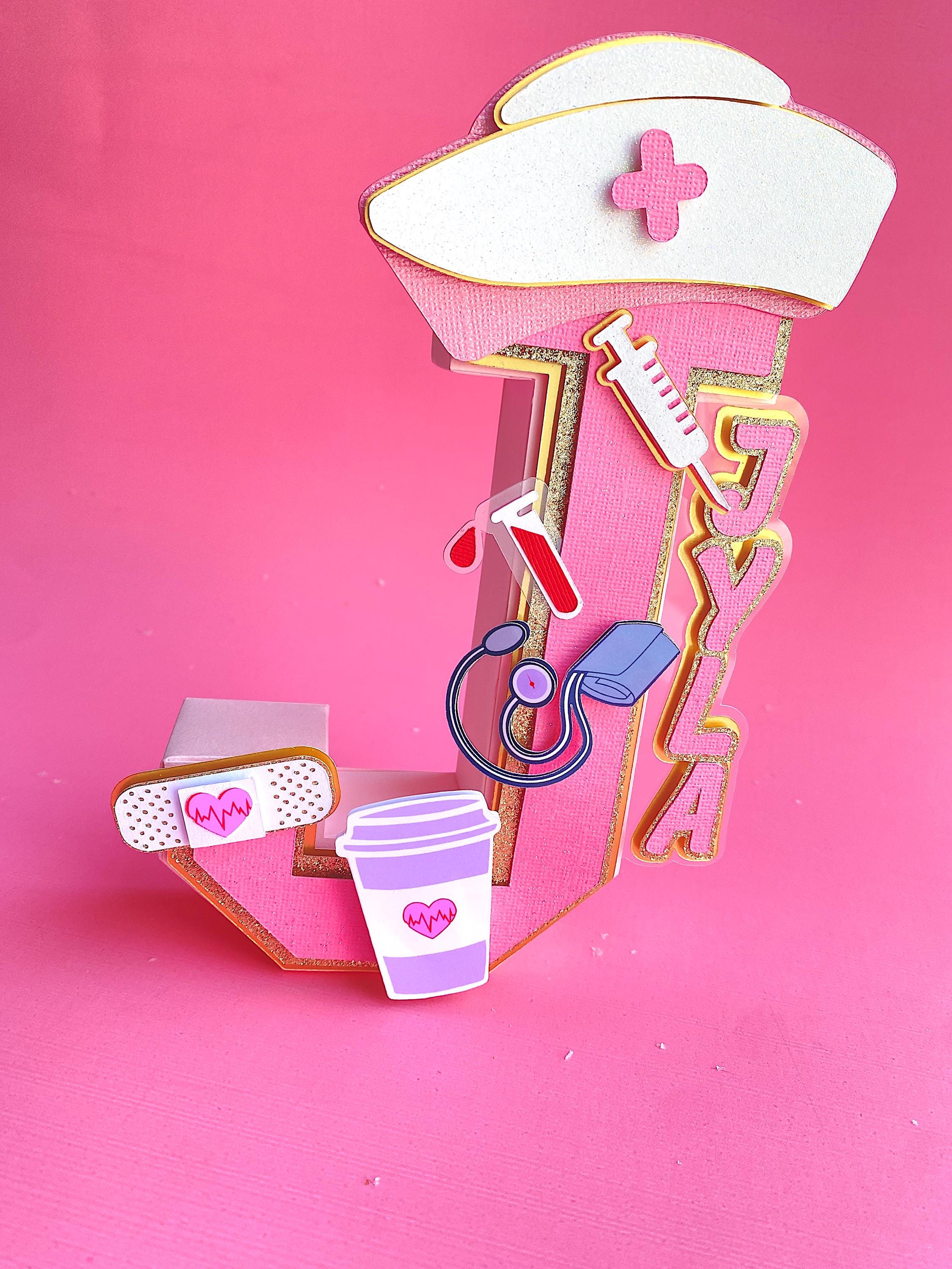 Nurse Graduation 3D Letter, Personalized Cardstock Gift - Etsy