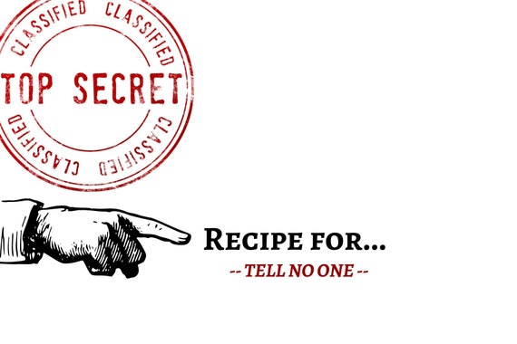 Top Secret Recipe Instant Download Editable Card Template - Etsy