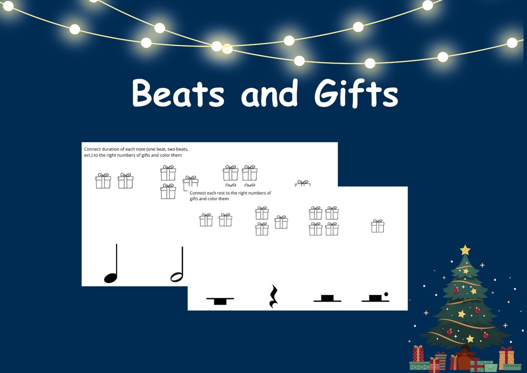 Beats and Gifts I Worksheets I Values of Rhythms and Rests - Etsy