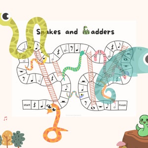 Snakes and Ladders I Fun Music Game I Basic Rhythms - Etsy