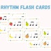 Rhythm Flash Cards I Clapping Activity I Quarter Note I Half Note I Two ...
