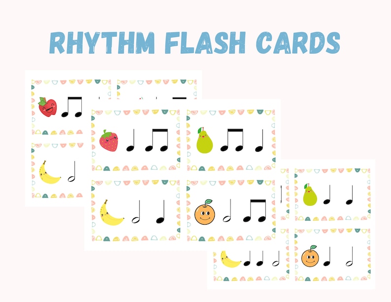Rhythm Flash Cards I Clapping Activity I Quarter Note I Half Note I Two ...