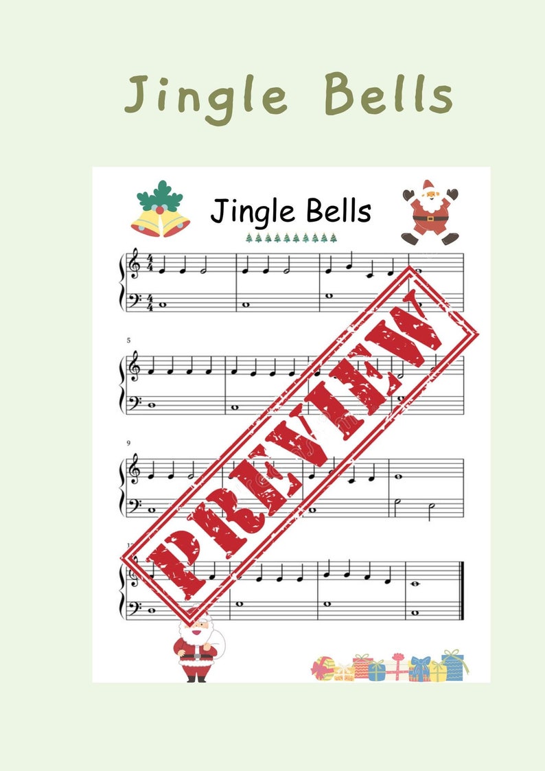 Jingle Bells I 5-finger Easy Piano Song I Christmas Piano Piece I Young ...