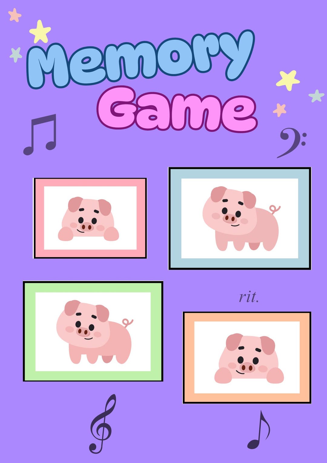 Music Memory Matching Game I Kid's Activity I Musical Symbols I ...