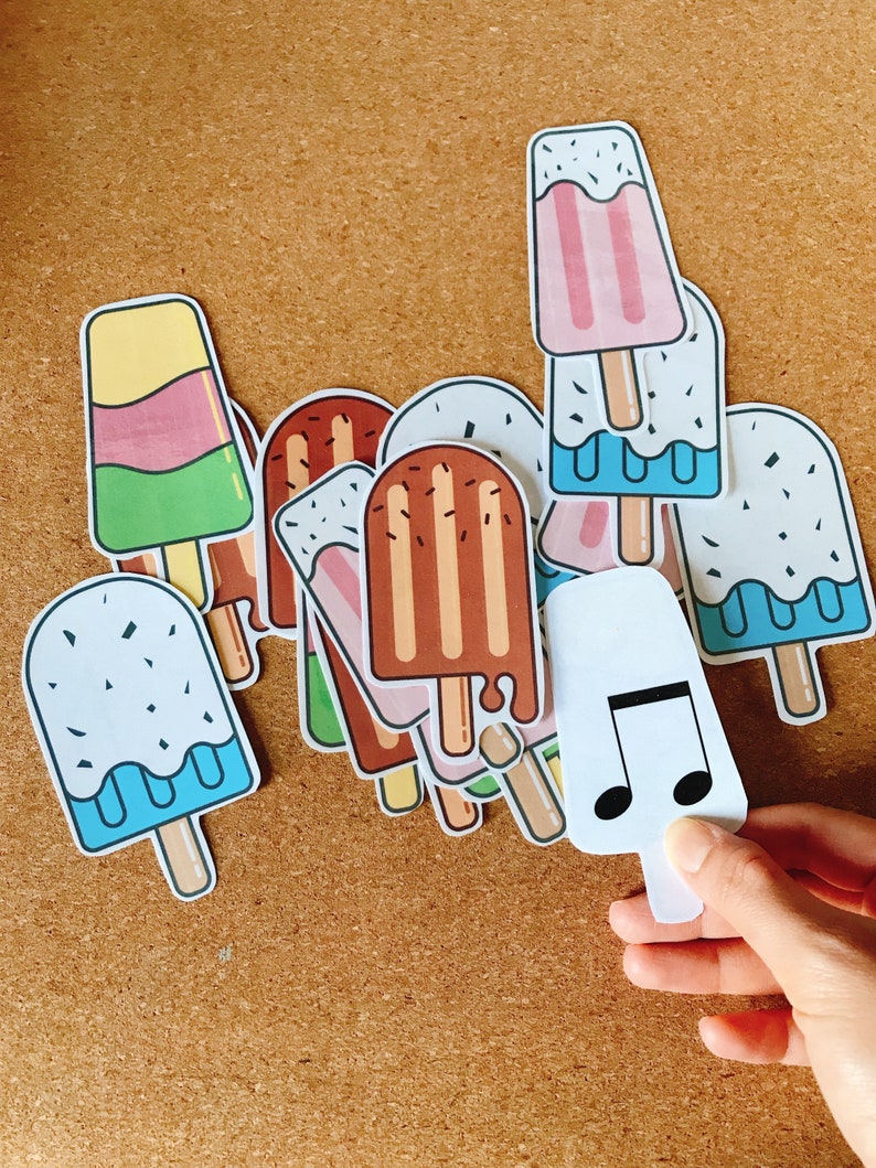Popsicle Memory Game I 8th and 16th Note Rhythms I Matching Pairs I ...