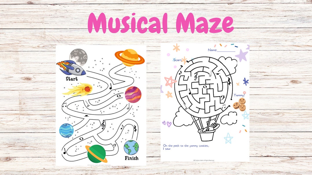 Musical Maze I Musical Symbols I Rhythms I Rests - Etsy