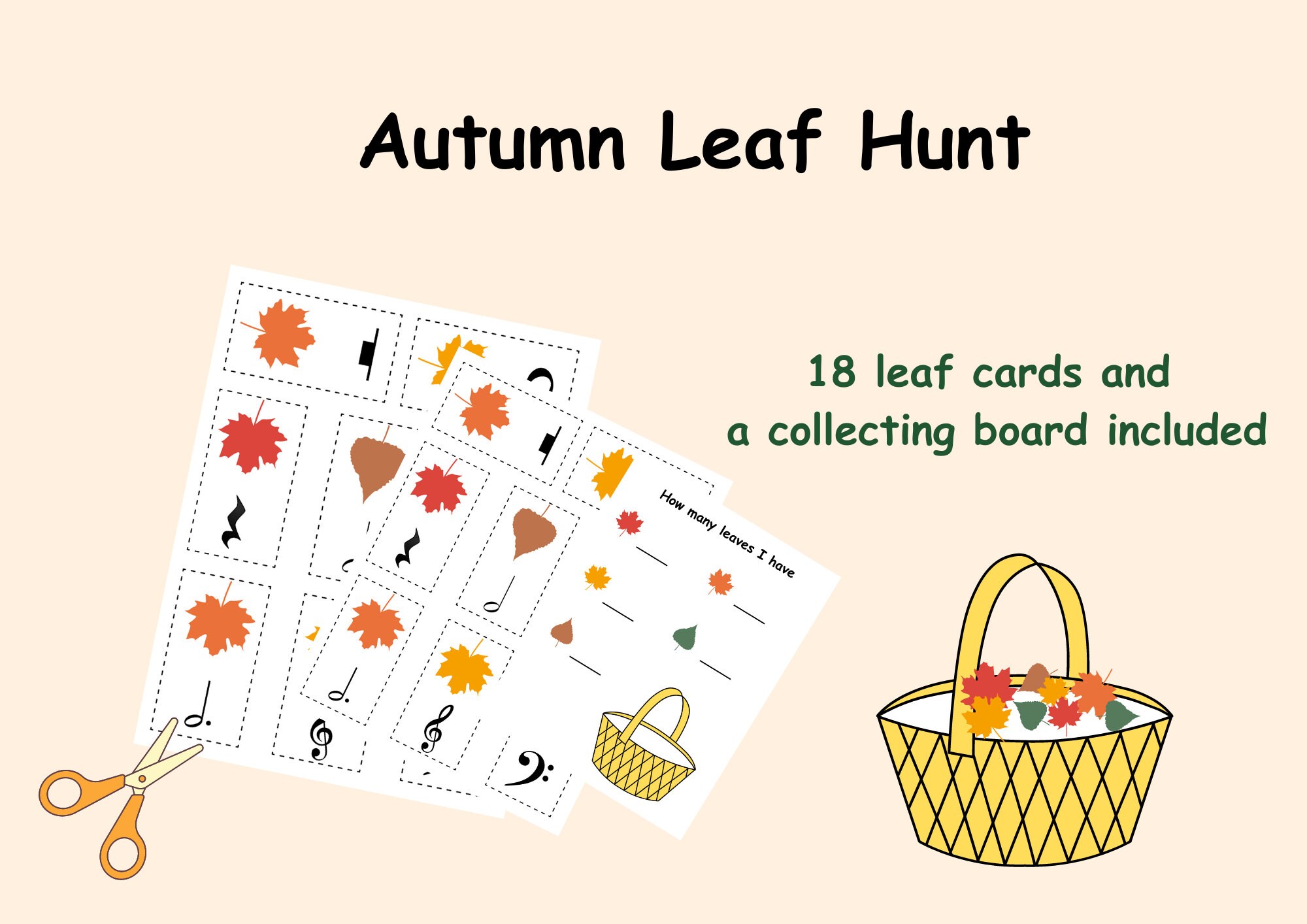 Autumn Leaf Hunt I Basic Music Symbols I Young Beginners I Piano Lesson ...