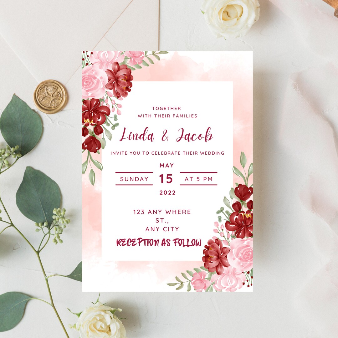 Flower Border Designs For Wedding Cards