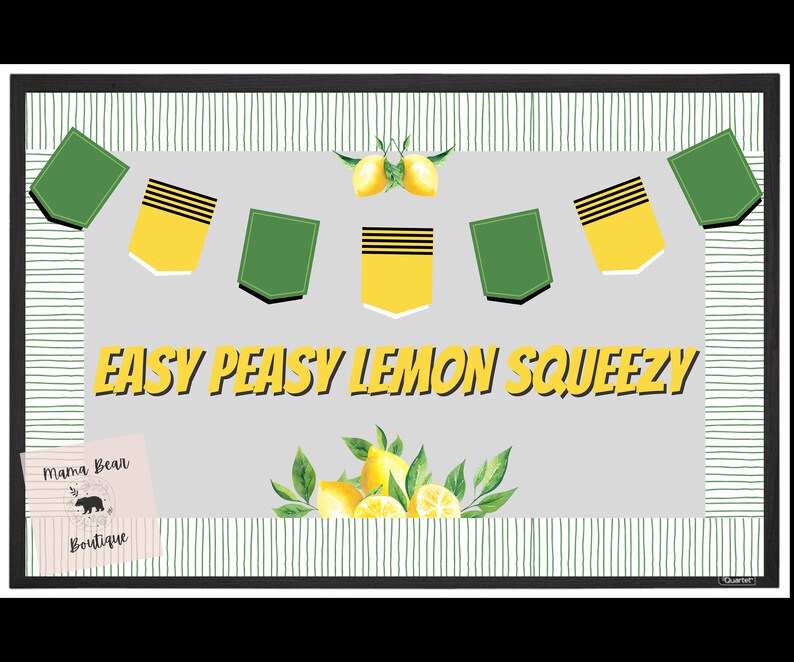 Lemon Bulletin Board Kit - Etsy