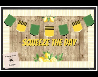 Lemon Theme Decor, Lemon Bulletin, Bulletin Board Kit, Back to School ...