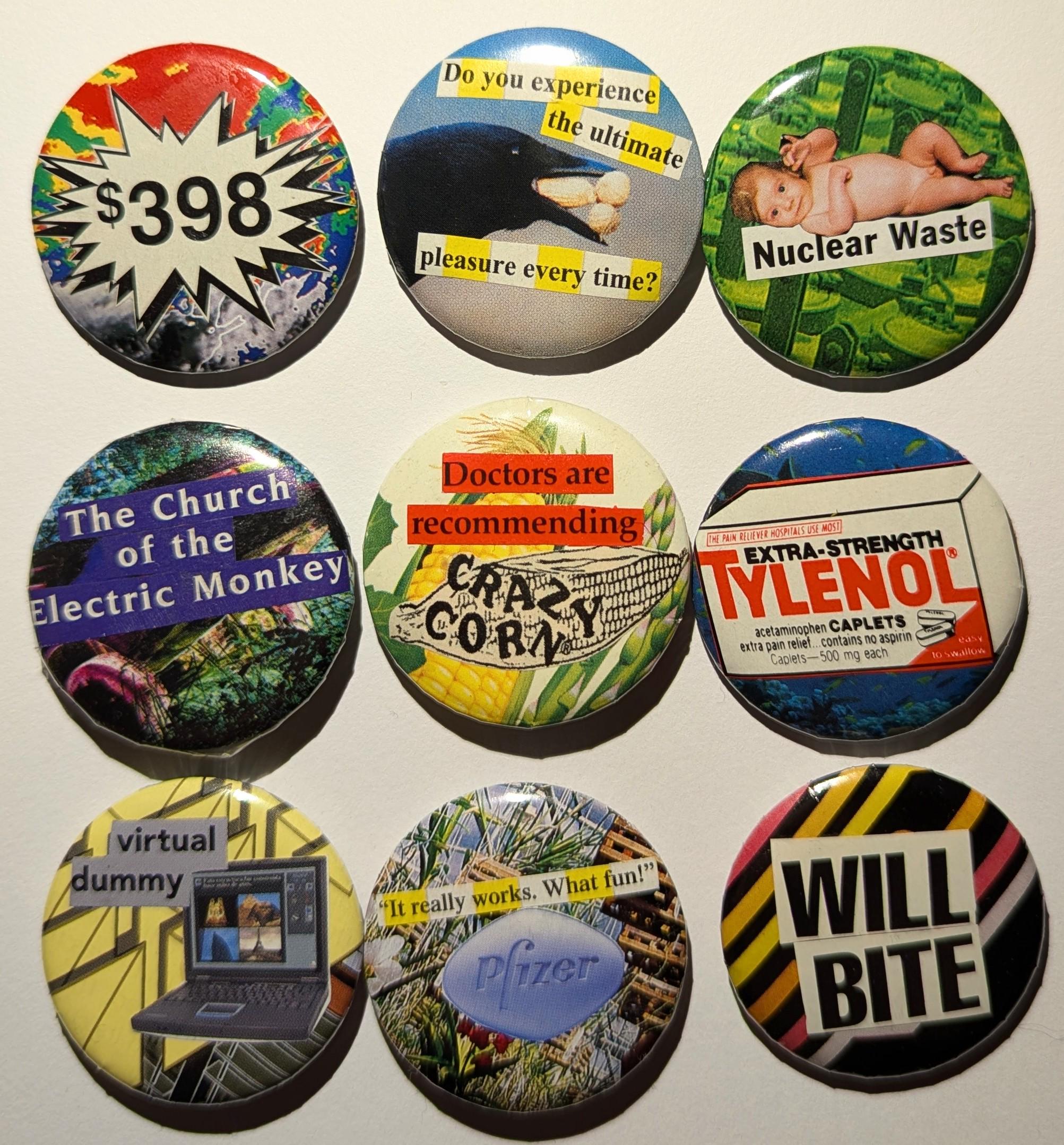 Magazine Cuttout Collage Pins - Etsy