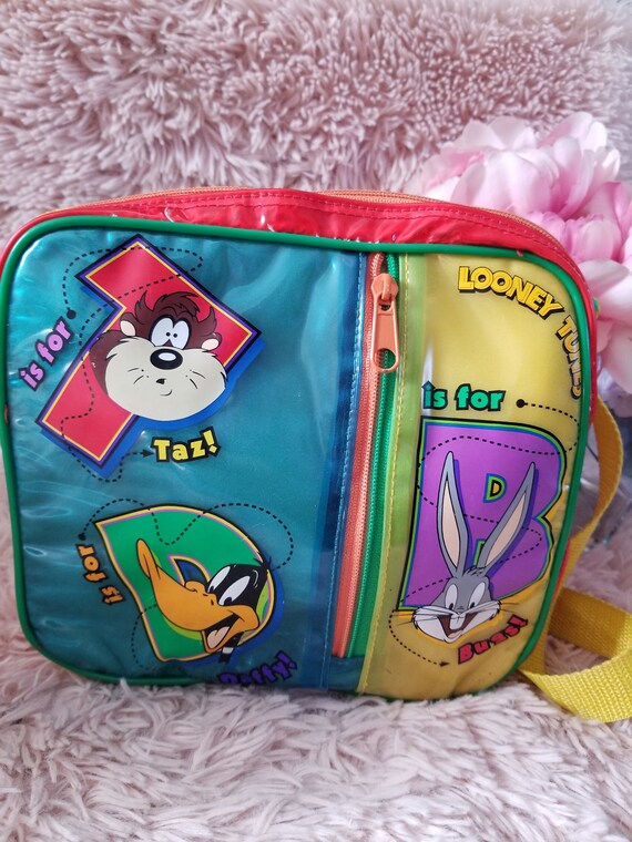 Vintage Looney Tunes Bugs Bunny Taz Lunch Box 90's - Gem