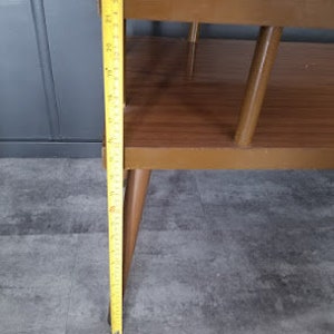 Vintage MCM Faux Wood Table 2 Tier Spindle Style Side End Bedside ...