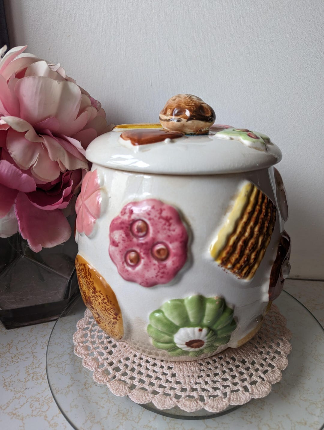 Vintage Cookies All Over Cookie Jar Food Cookie Jar Made in Japan 1950 ...