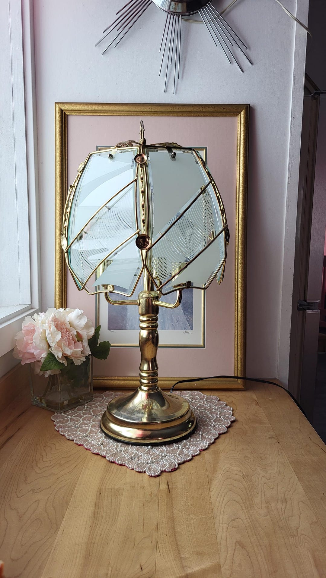 Vintage Touch Lamp Brass Lamp, , Touch Lamp, Tri-light, Three Socket ...
