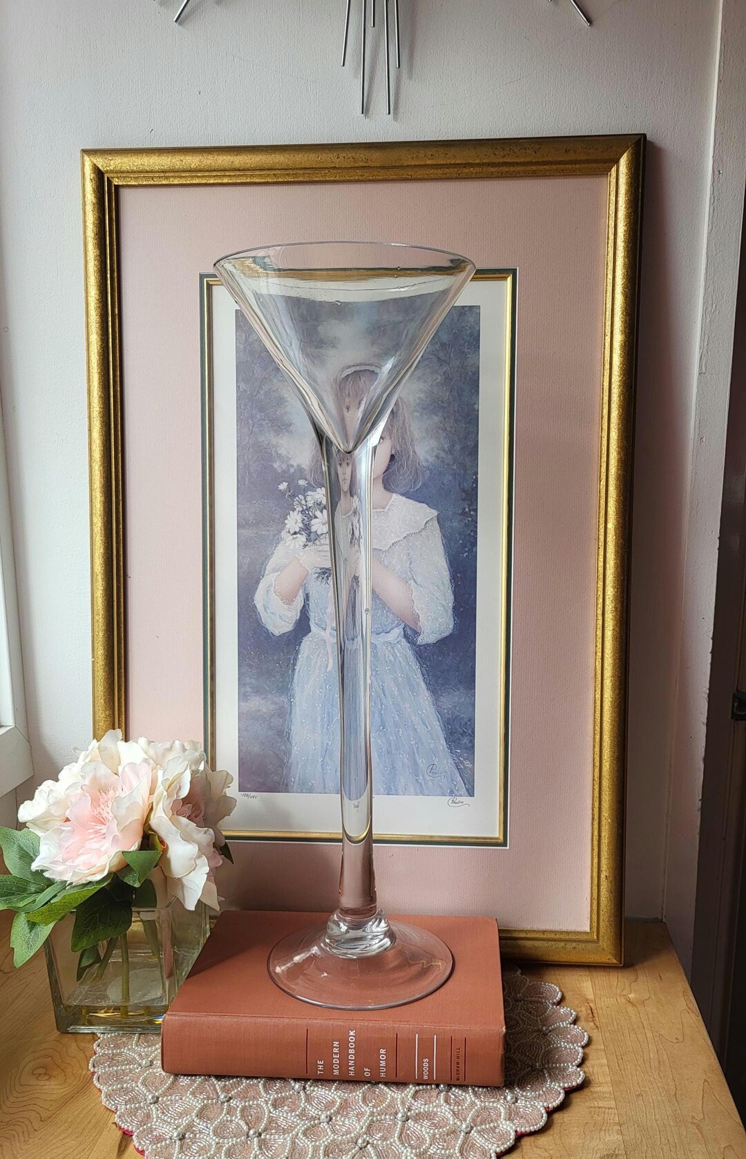 Vintage 20" Glass Mega Party Birthday Huge Martini Coupe Glass Vodka ...