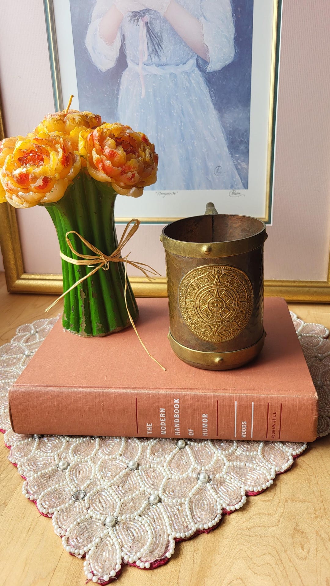 Vintage Brass & Copper Aztec Mayan Sun God Mexican Mug Stein - Etsy