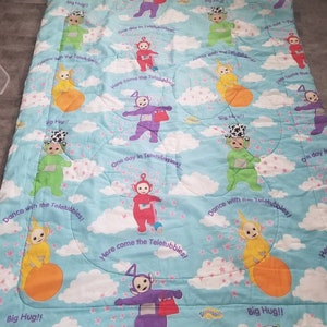 Vintage Années 1990 Teletubbies Twin Size Comforter Blanket Enfants ...
