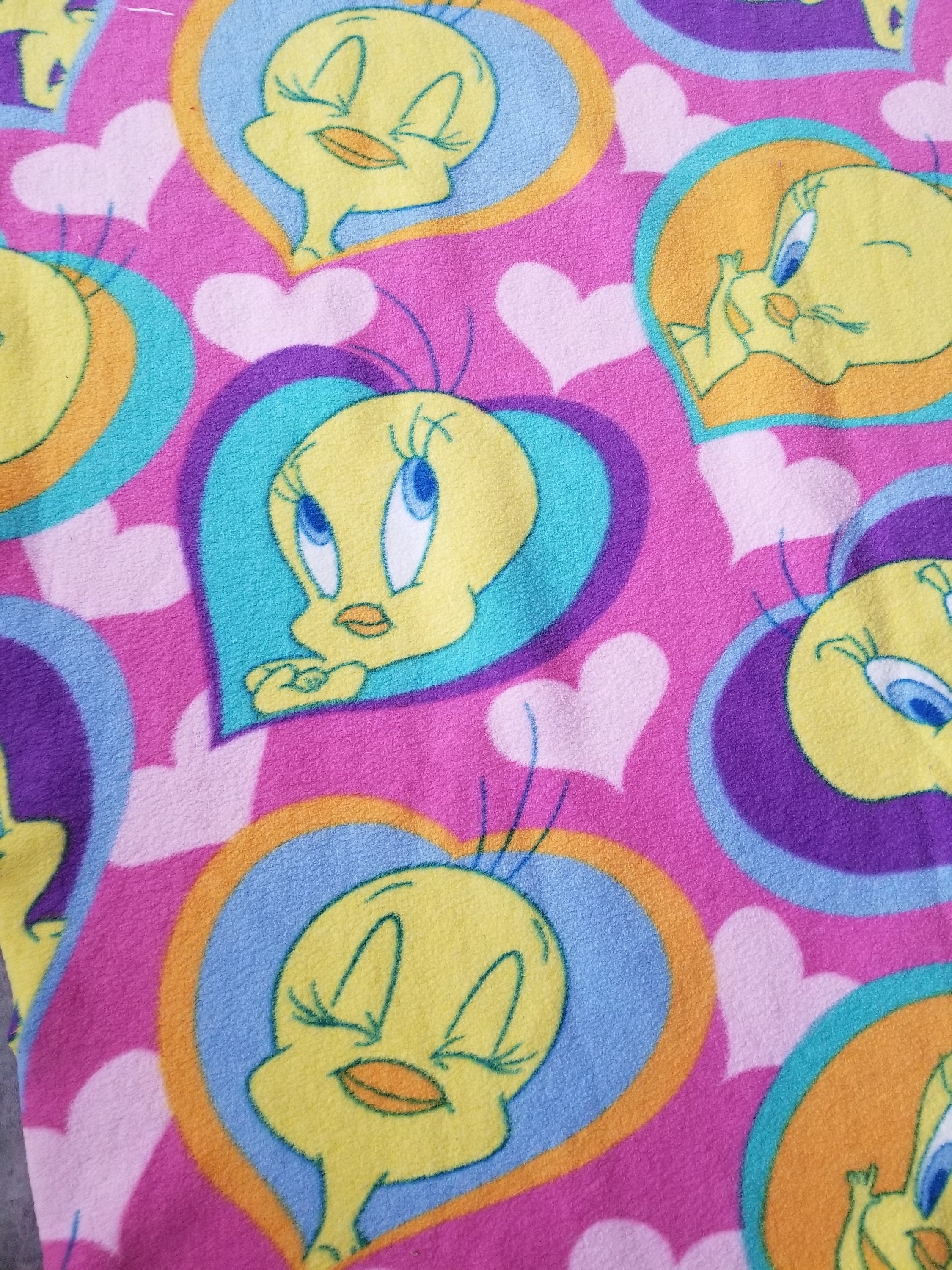 Vintage Looney Tunes Tweety Bird Blanlet Throw Hearts 58x46 - Etsy