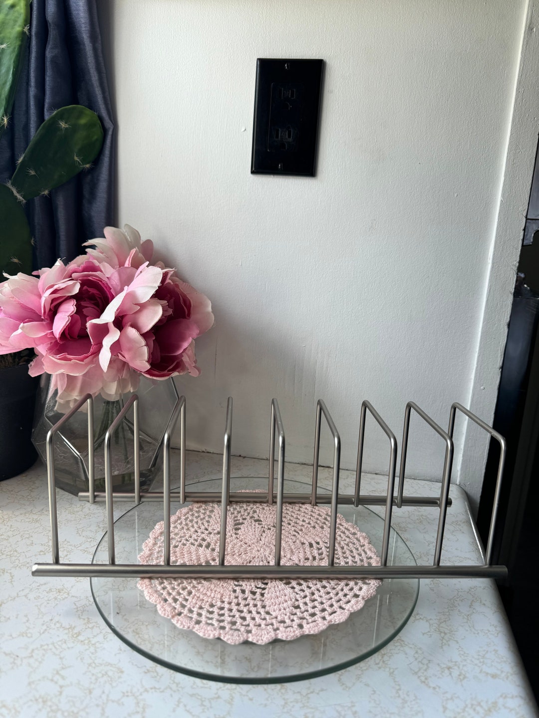 Vintage, Vhs Holder, Movies Cassette Storage Has (8) Steel Compartments ...