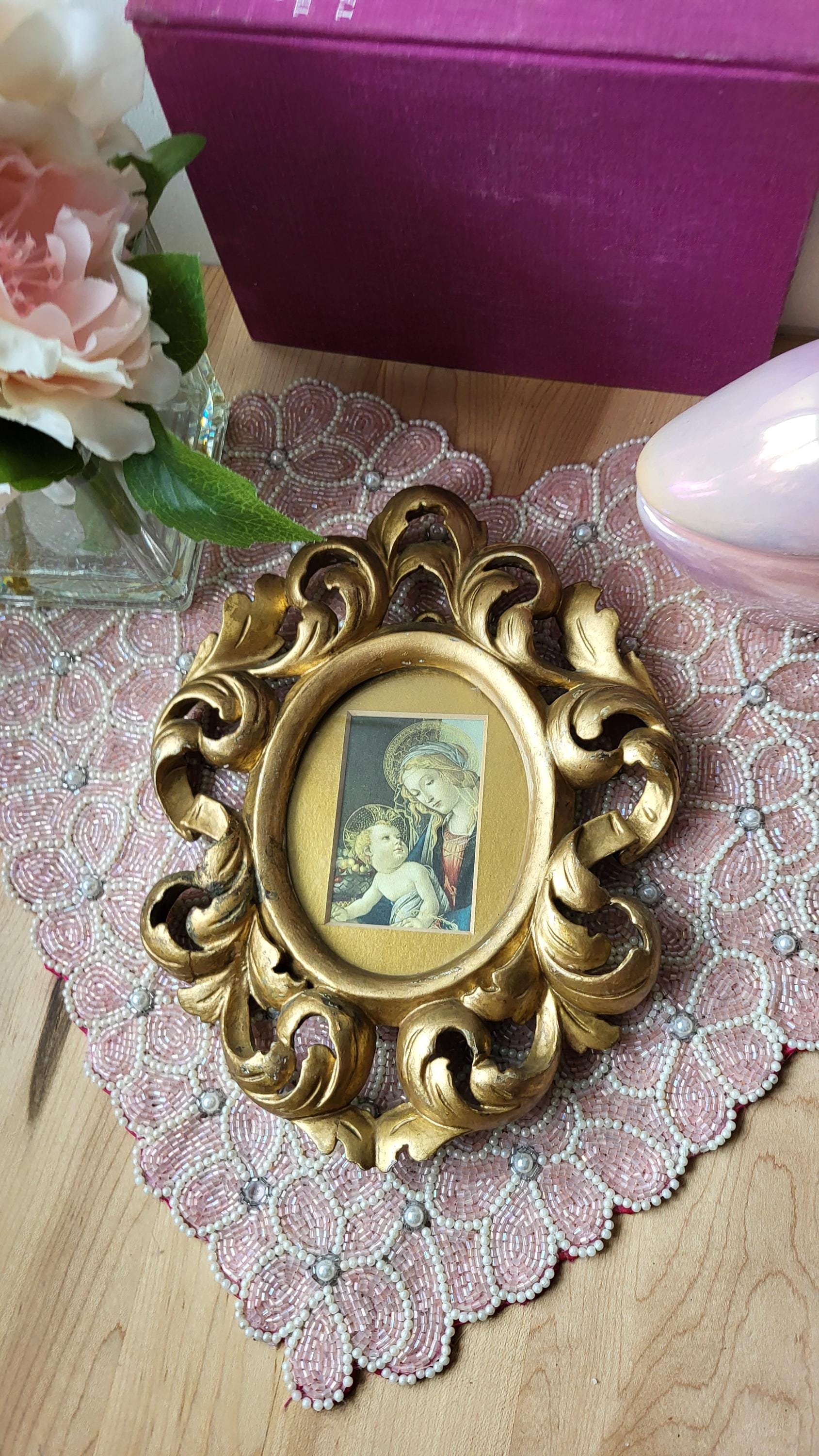 Vintage Wooden Ornamental Frame, Wooden Frame, Religious Image or Paint ...