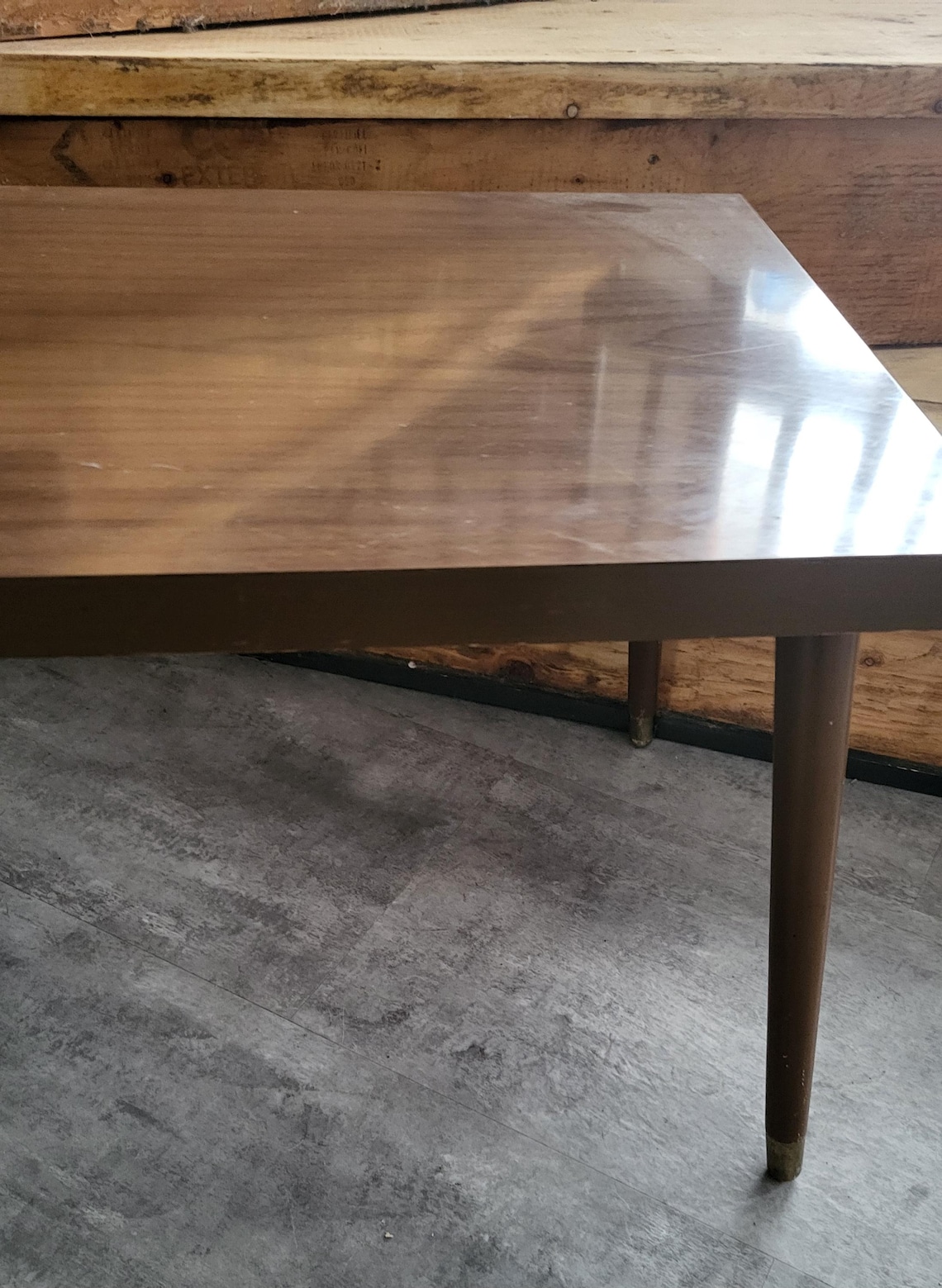 Vintage MCM Faux Wood Table 2 Tier Spindle Style Side End Bedside ...